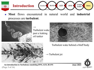 An introduction to turbulence modeling | PPTX