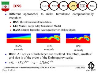 An introduction to turbulence modeling | PPTX