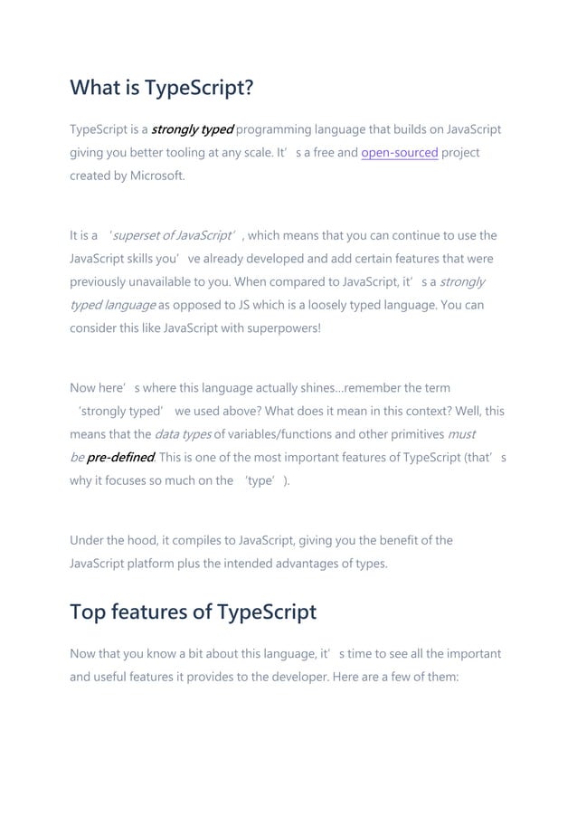 An Introduction to TypeScript | PDF