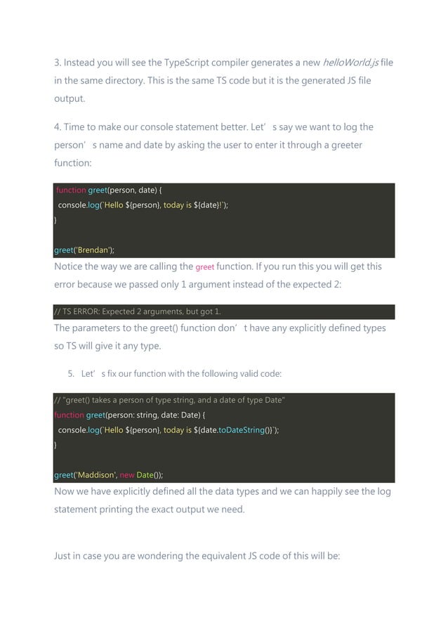 An Introduction to TypeScript | PDF