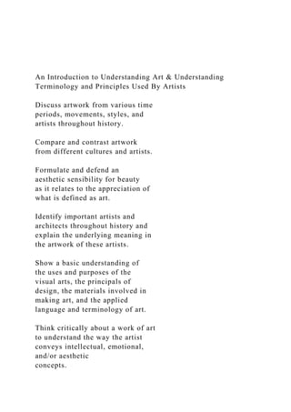 An Introduction to Understanding Art & Understanding Termino.docx