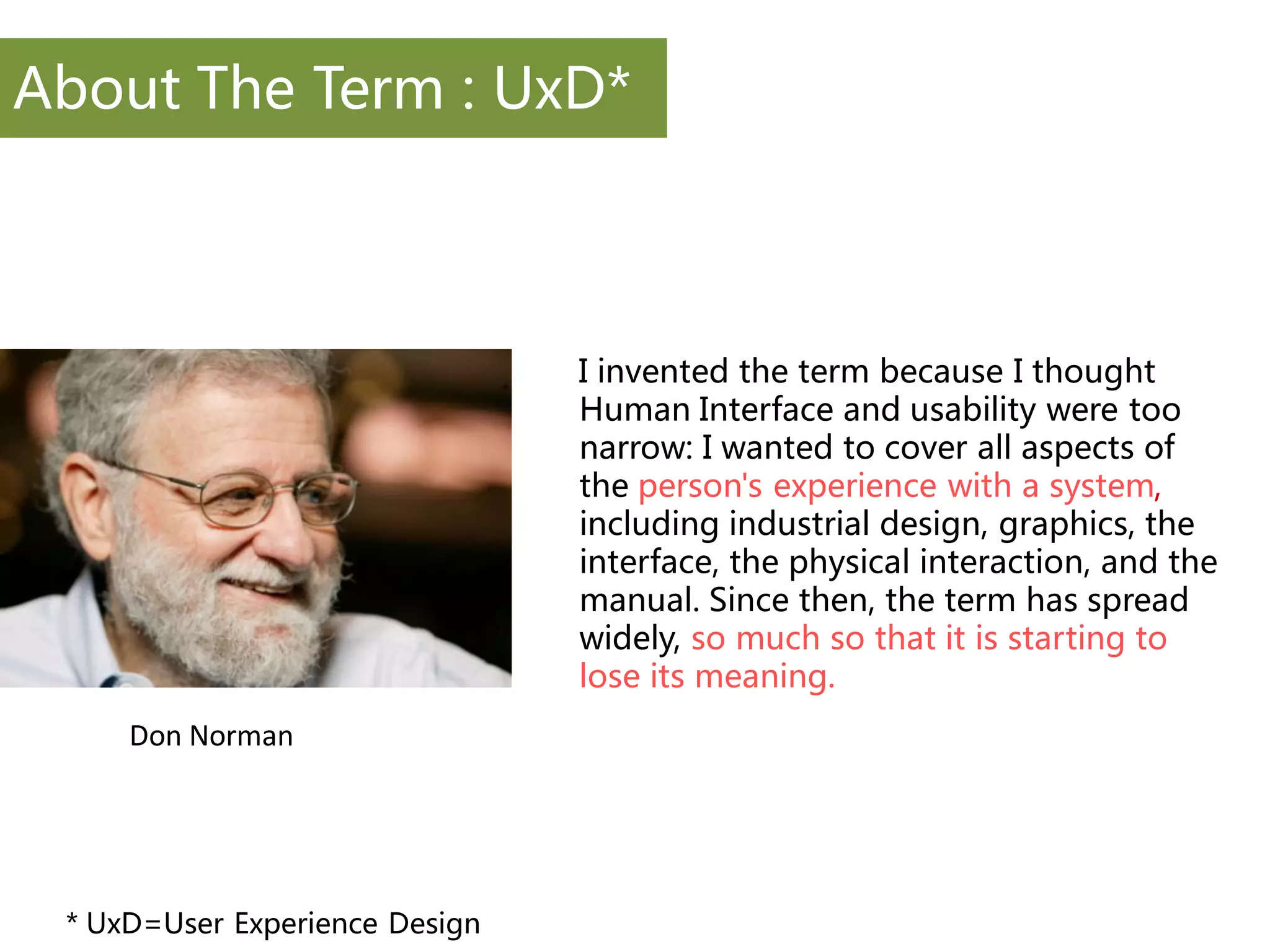 Into the landscape of UX