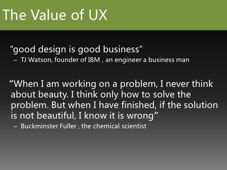 Into the landscape of UX