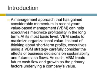 An Introduction to Value-Based Management | PPTX | Business Accounting ...