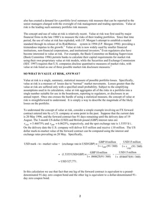 An introduction to value at risk | PDF