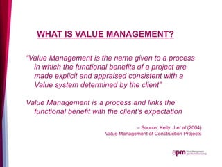 An introduction to value management | PPTX | Civil Engineering Industry ...