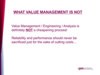 An introduction to value management | PPTX | Civil Engineering Industry ...