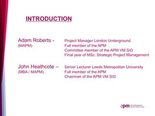 An introduction to value management | PPTX