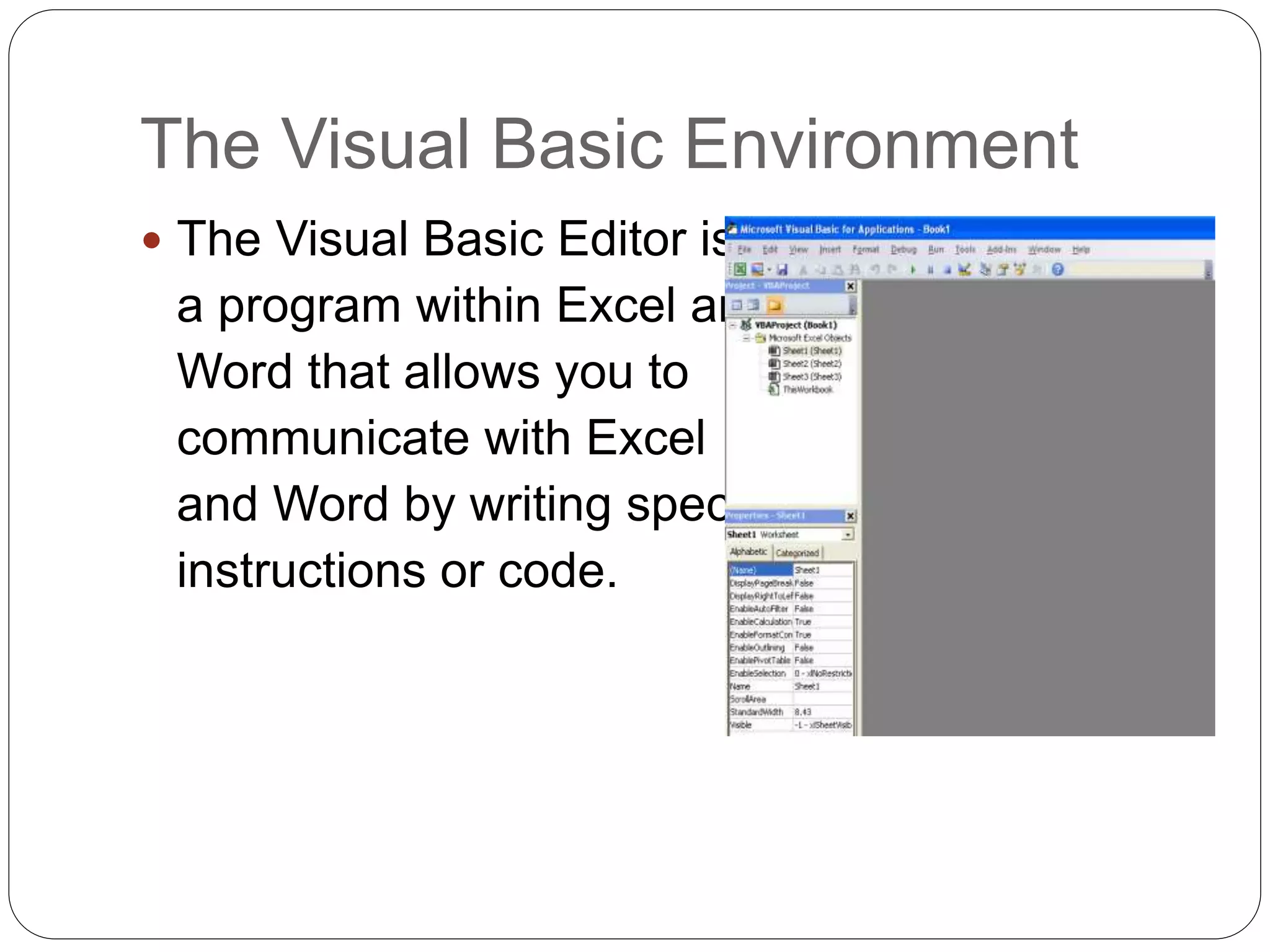 An Introduction To Vba And Macros Pptx Operating Systems Computer 5277