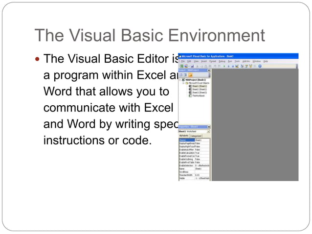An Introduction To Vba And Macros Pptx Operating Systems Computer Software And Applications