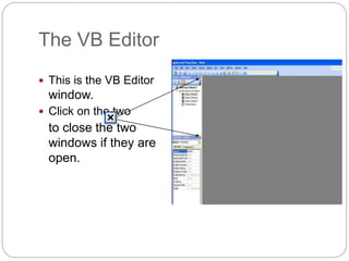 An introduction to vba and macros | PPTX
