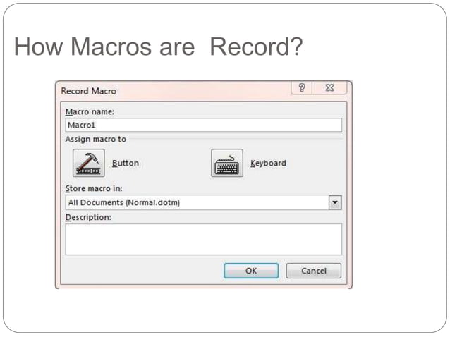 An Introduction To Vba And Macros Pptx Operating Systems Computer
