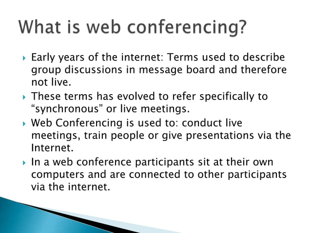 An Introduction To Web Conferencing | PPTX