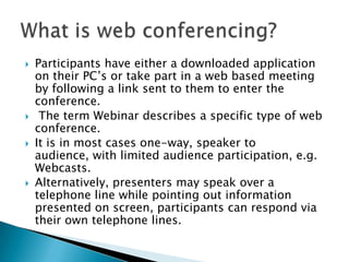 An Introduction To Web Conferencing | PPTX