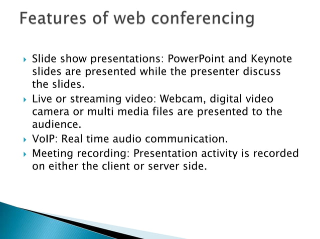 An Introduction To Web Conferencing | PPTX