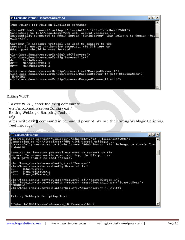 An introduction to weblogic console | PDF