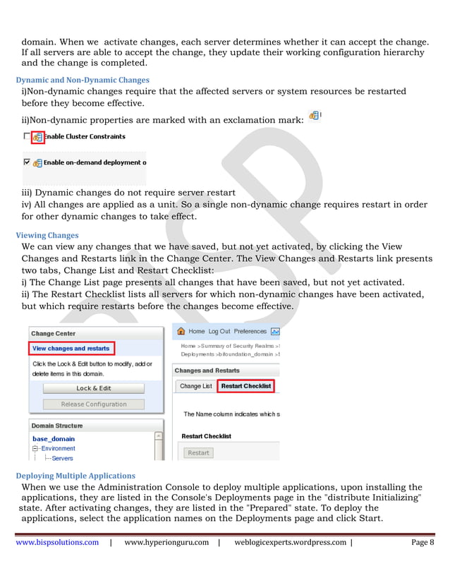 An introduction to weblogic console | PDF