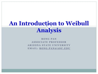 An introduction to weibull analysis | PDF