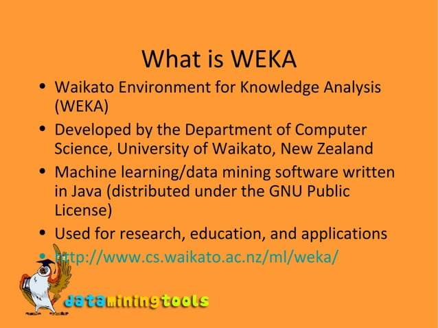 An Introduction To Weka | PPT | Computing | Technology & Computing