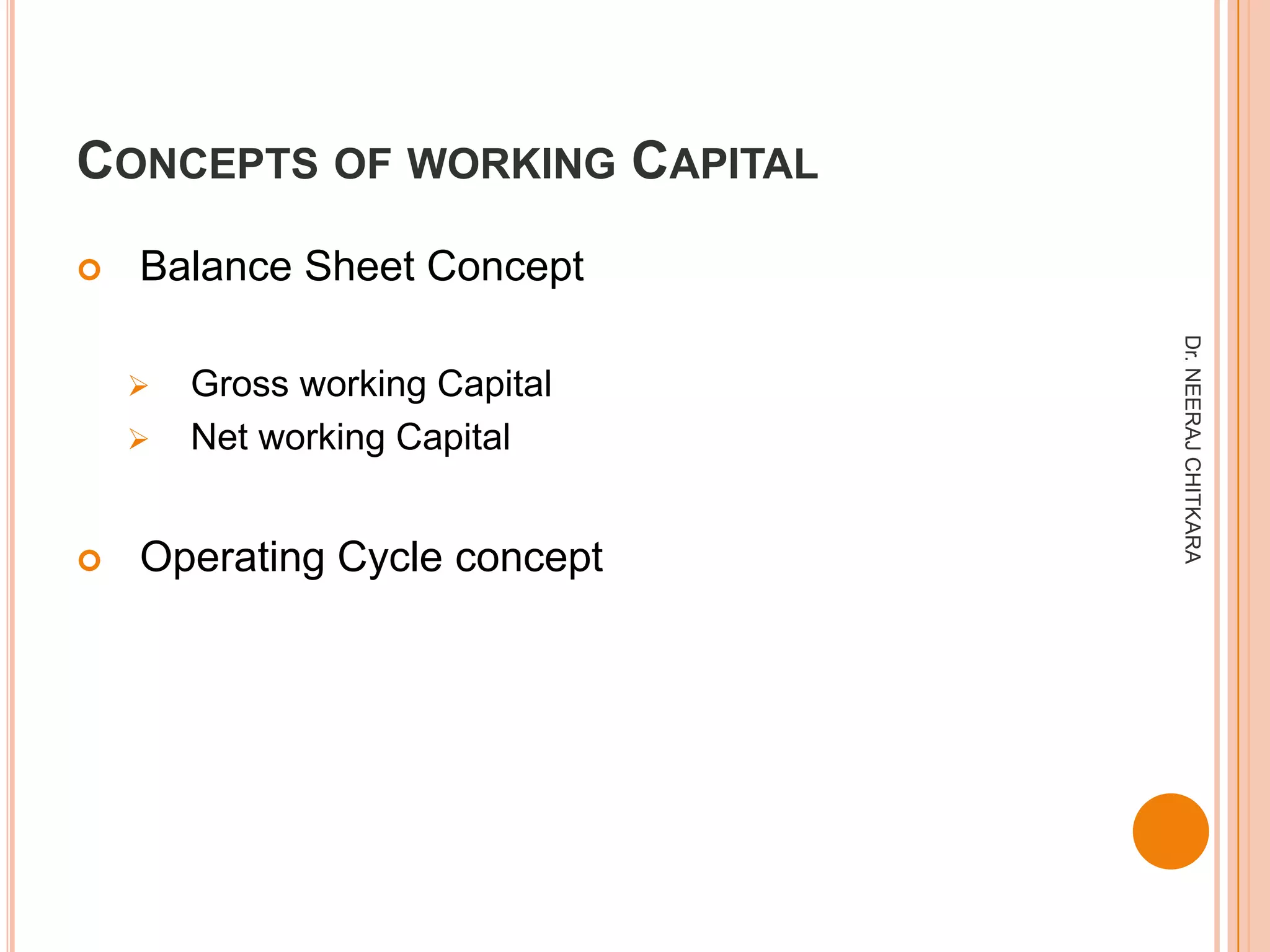An introduction to working Capital Management | PPSX