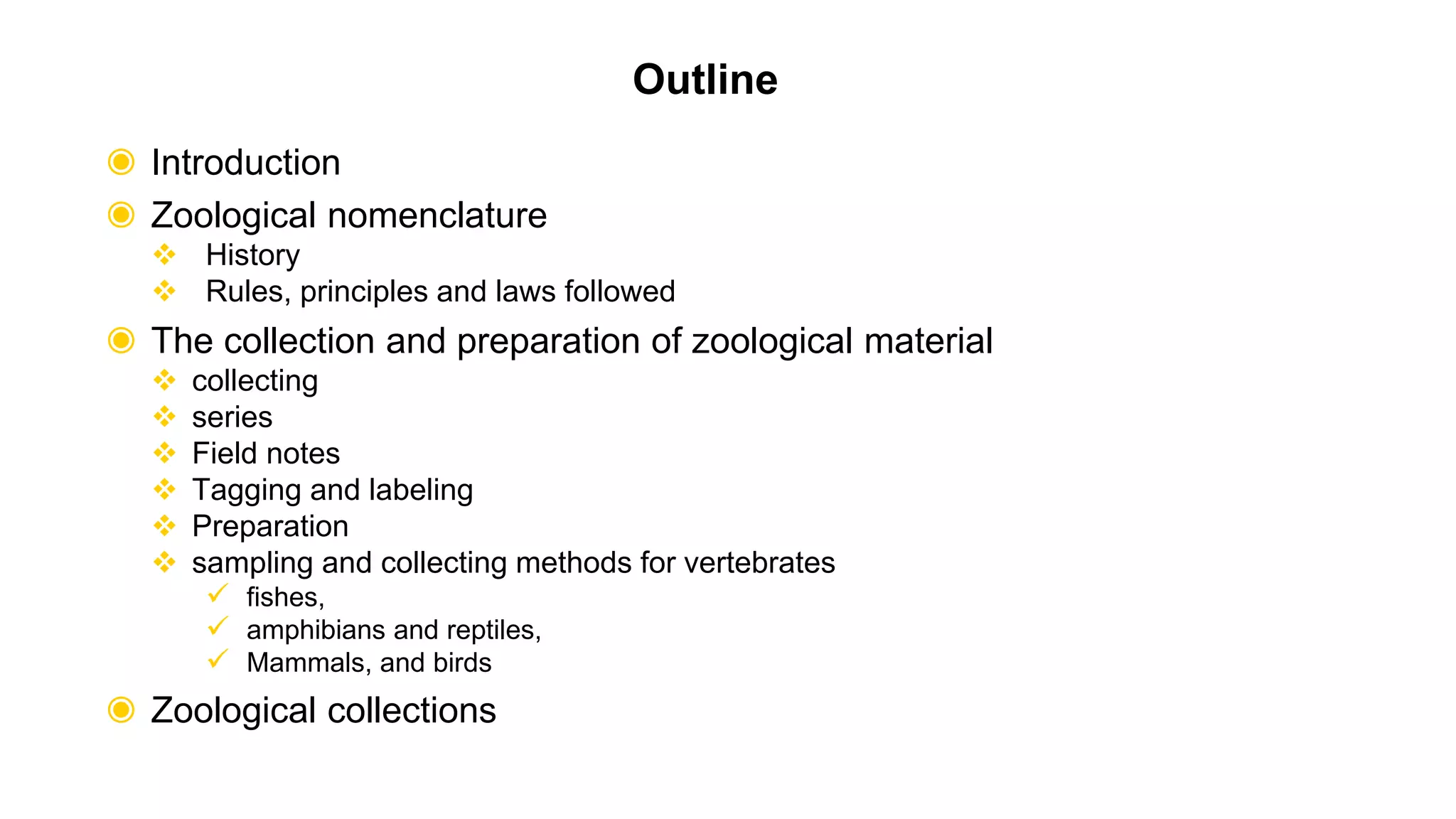 An introduction to zoological taxonomy, collection, and preparation of ...