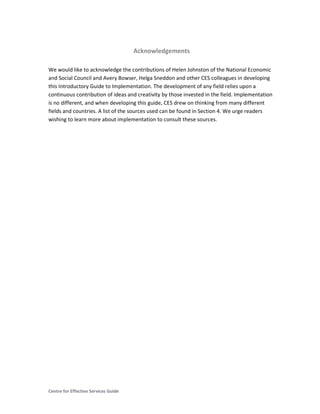 An introductory guide to implementation (ces) | PDF