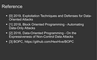 An Intro on Data-oriented Attacks | PPT