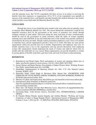 An introspection into awareness of maternity benefit act 1961 in semi ...