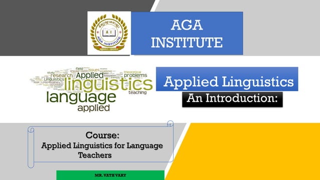 An Intro to Applied Linguistics-PPT.pdf | Education