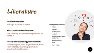 An Introduction to Literature | PDF