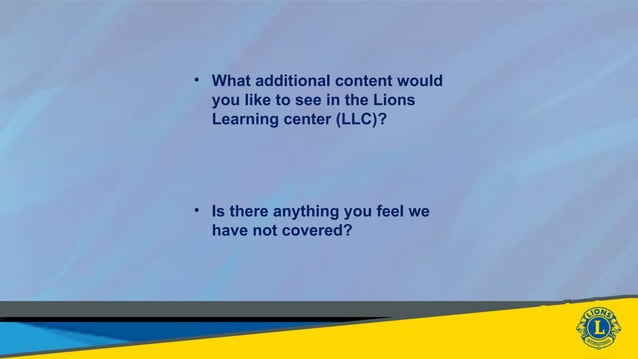 An Introduction to Lions Learning Center PPT | PPT