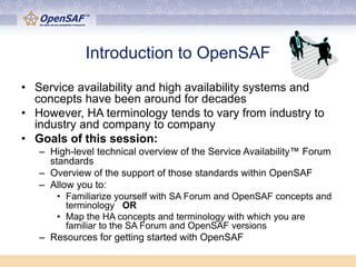 An Introduction to OpenSAF 5.17.2011