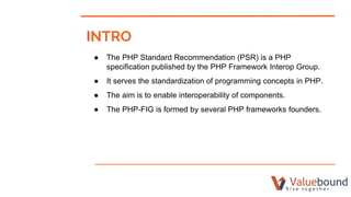 An intro to php standards recommendation (psr) | PPT