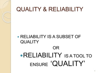 An intro to Reliability | PPT