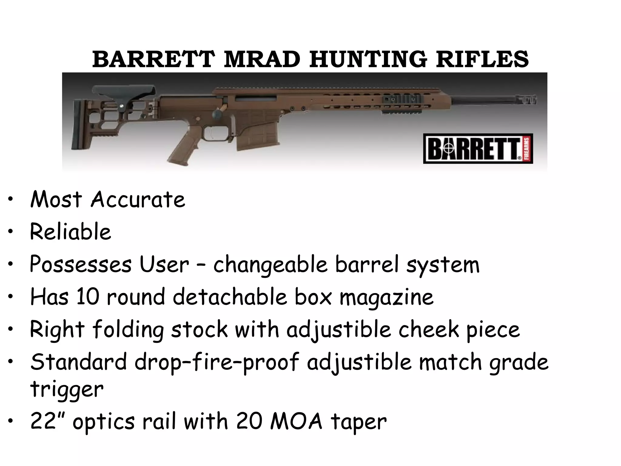 An Intro to the World of Barrett Rifles | PPT