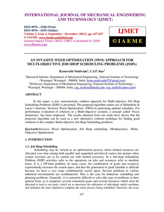 An invasive weed optimization (iwo) approach | PDF | Gardening | Home & Garden