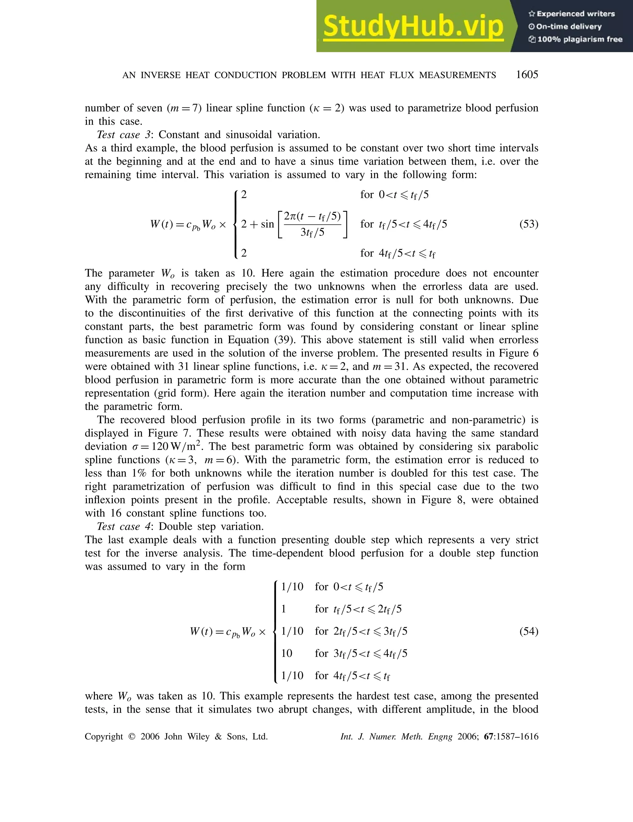 An Inverse Heat Conduction Problem With Heat Flux Measurements | PDF