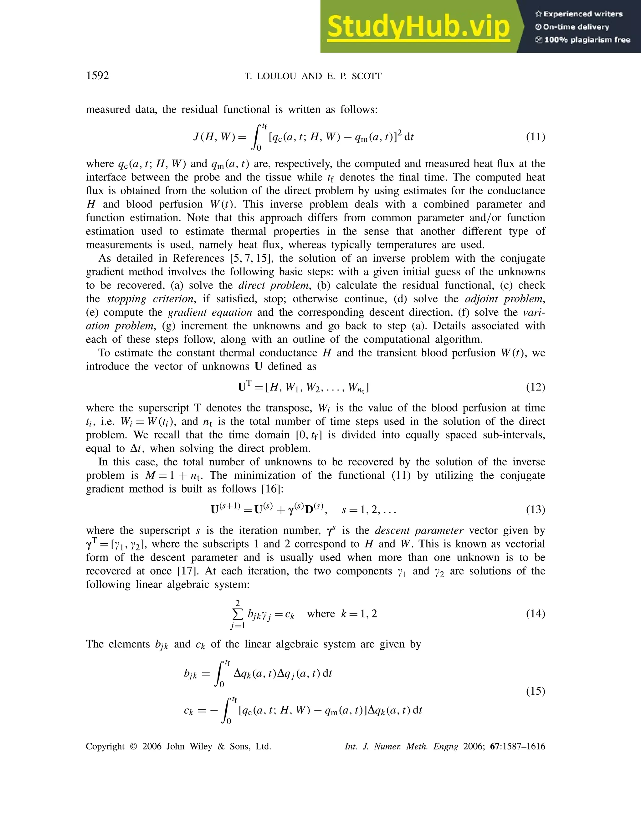 An Inverse Heat Conduction Problem With Heat Flux Measurements | PDF