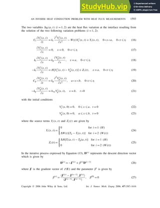 An Inverse Heat Conduction Problem With Heat Flux Measurements | PDF