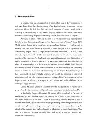 An investigation into idiomatic expressions containing numbers in ...