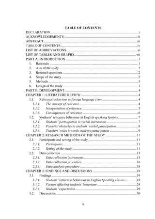 An investigation into students’ reticence in English Speaking lessons ...