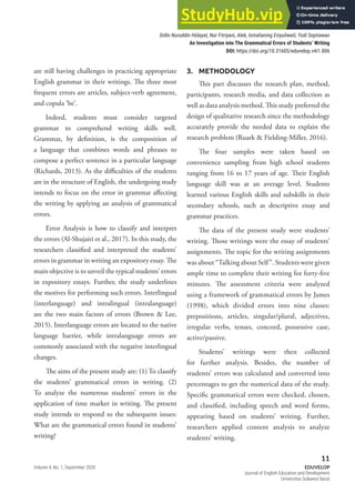 An Investigation Into The Grammatical Errors Of Students Writing | PDF