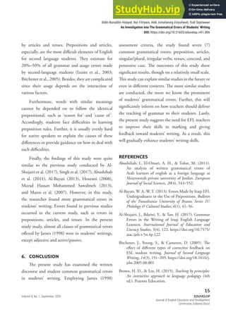 An Investigation Into The Grammatical Errors Of Students Writing | PDF