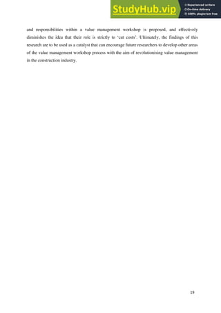 An Investigation Into The Role Of The Quantity Surveyor In The Value ...