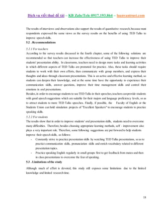 an investigation into using ted talks to improve presentation skills of ...