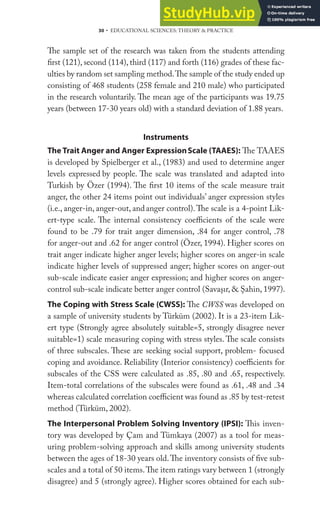 An Investigation Of Anger And Anger Expression In Terms Of Coping With ...