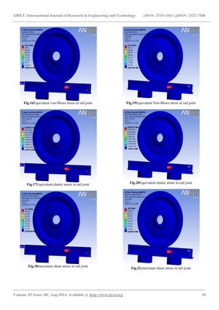 An investigation of effects of axle load and train speed at rail joint using finite element ...