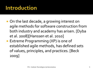 An Investigation Of EXtreme Programming Practices | PPTX