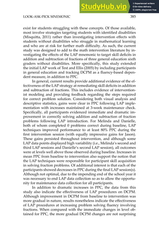 An Investigation Of The Look-Ask-Pick Mnemonic To Improve Fraction ...