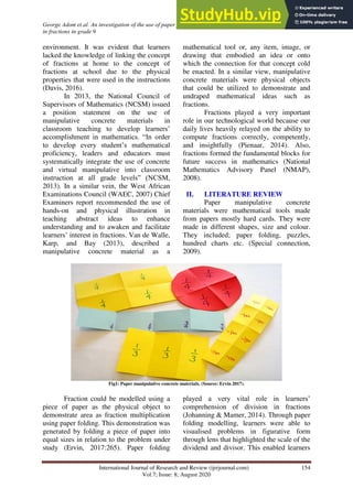 An Investigation Of The Use Of Paper Folding Manipulative Material On ...